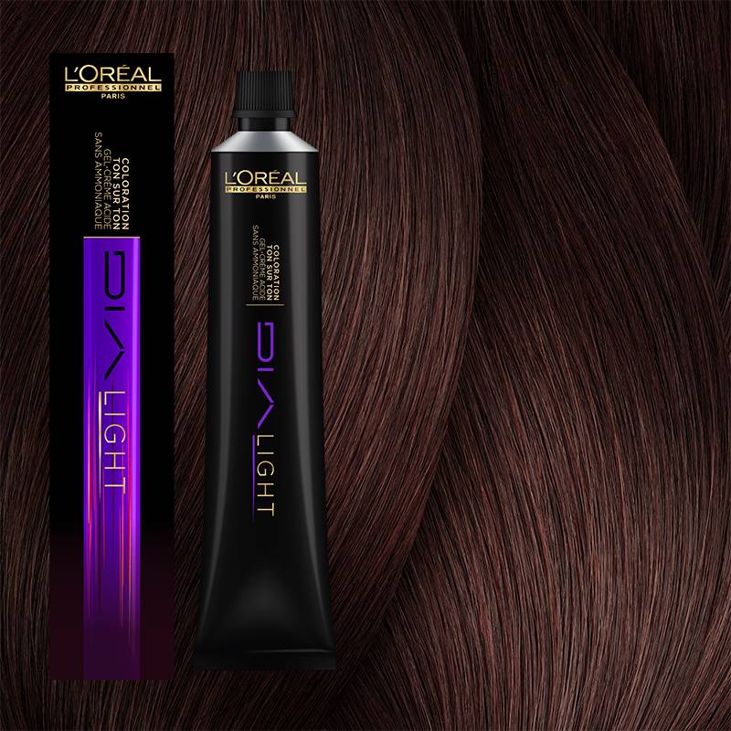 Loreal dia light Farba do włosów 5.52 jasny brąz mahoniowo opalizujący ...
